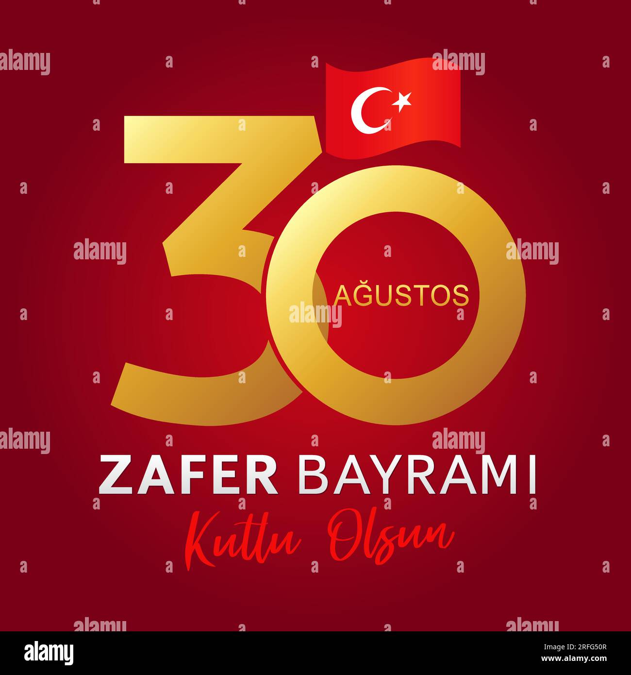 30 Augustos, Zafer Bayrami poster, Turkish lettering - August 30 ...
