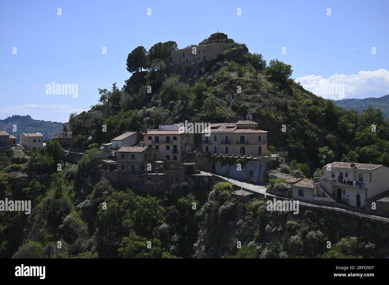 Rural landscape with scenic view of Monte Calvario an ancient hermitage ...
