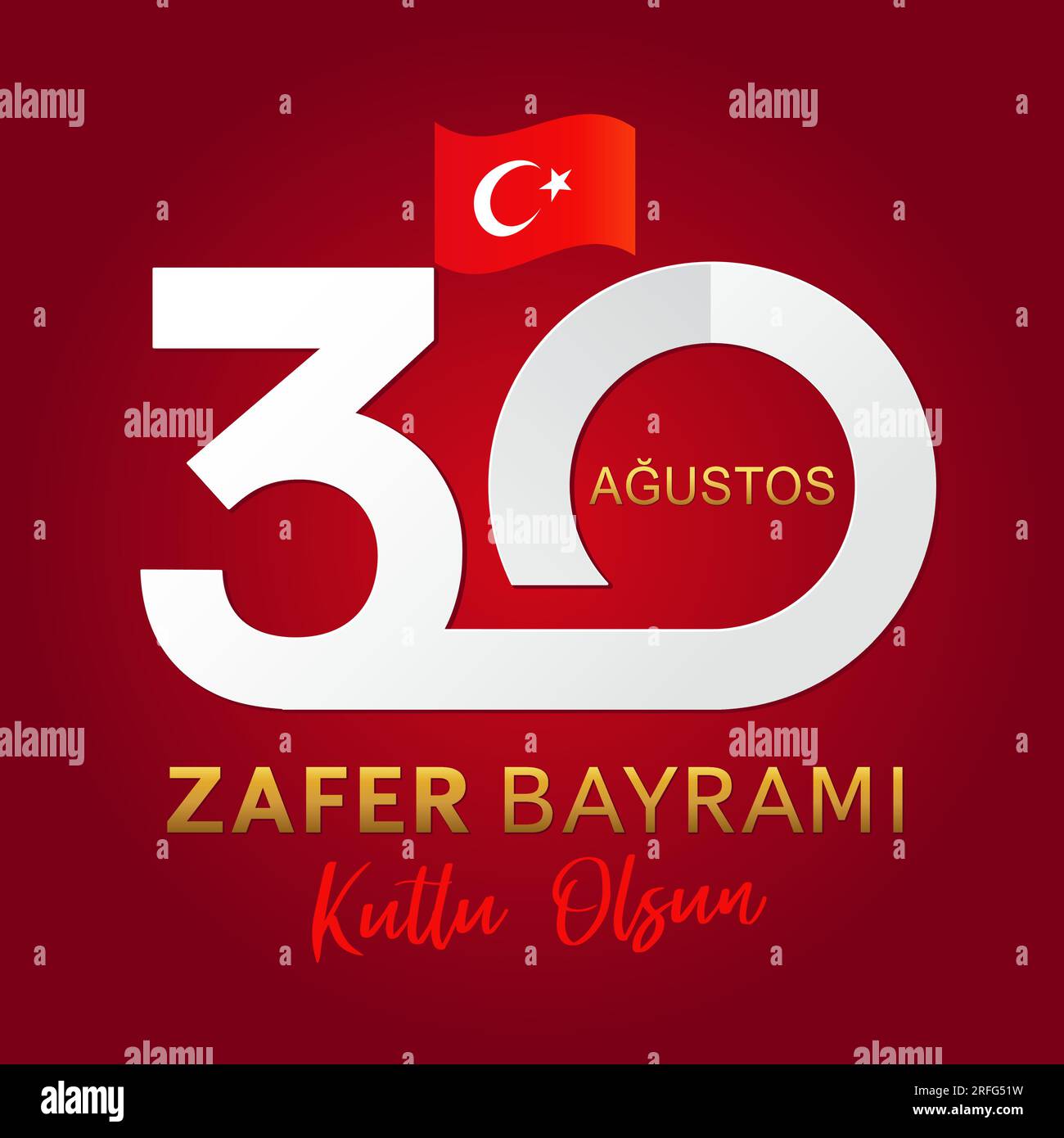 30 Augustos, Zafer Bayrami poster, Turkish lettering - August 30 ...