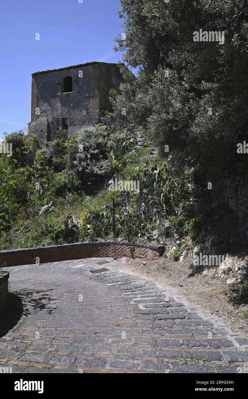 Natural rural landscape in Savoca Sicily, Italy Stock Photo - Alamy