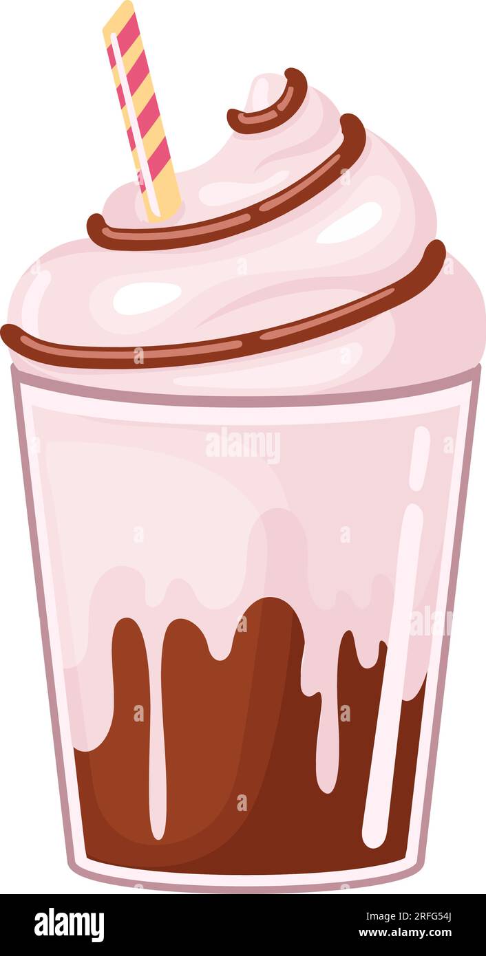Pink hot chocolate drink Stock Vector Images - Alamy