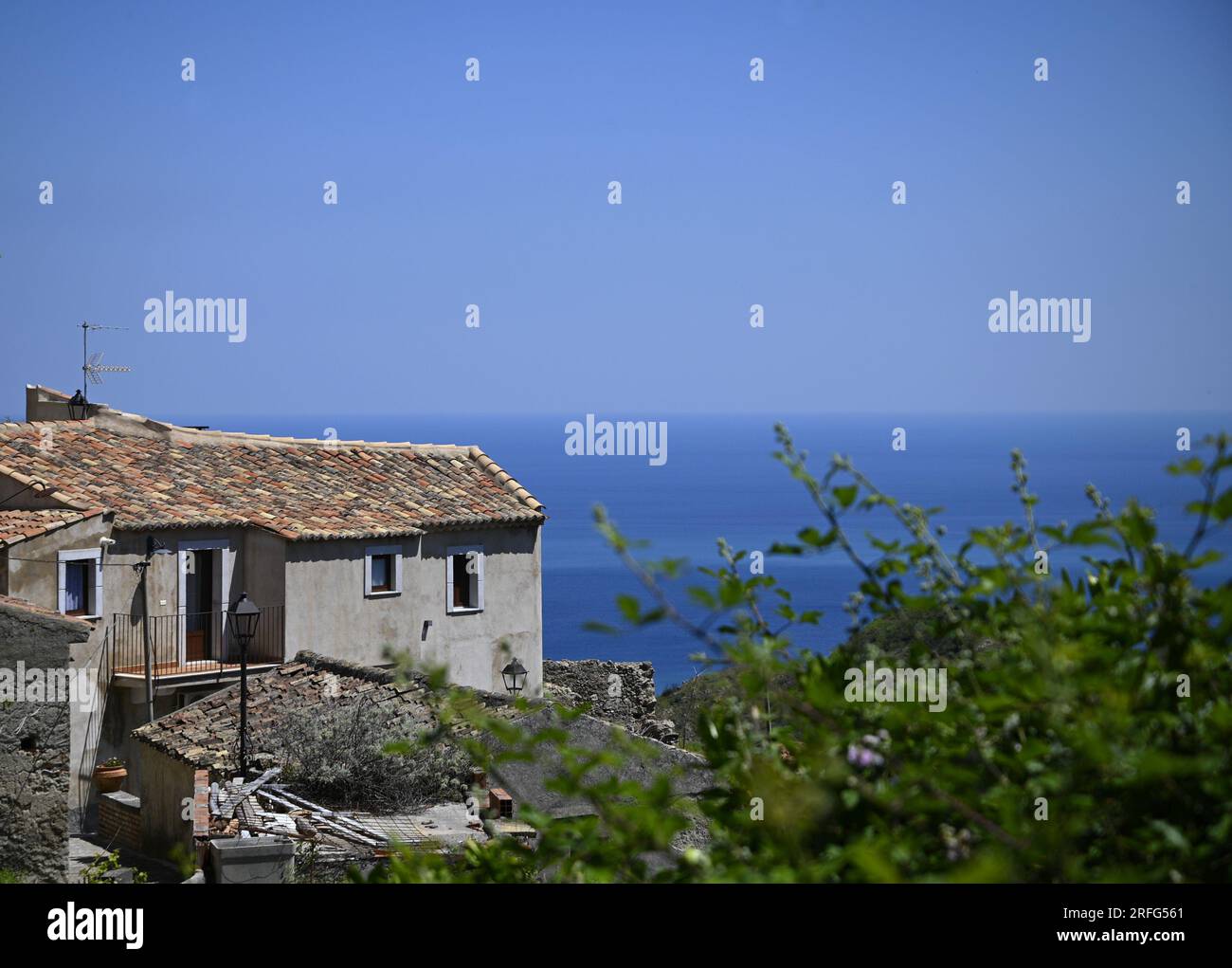 Natural rural landscape in Savoca Sicily, Italy Stock Photo - Alamy