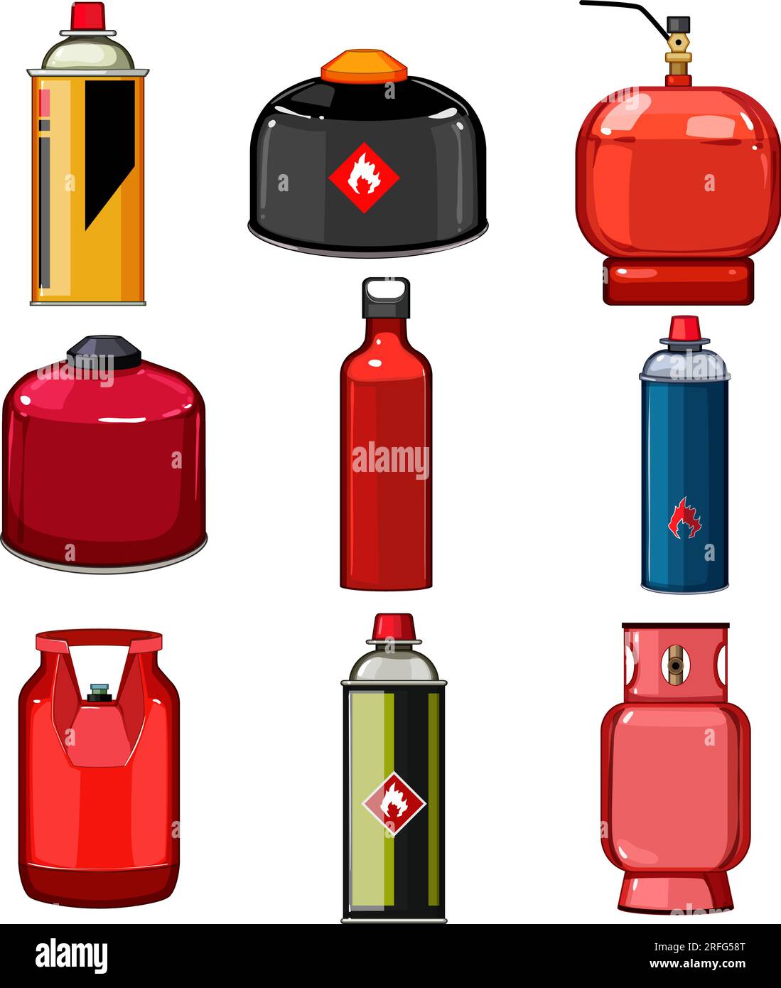 stove fuel set cartoon vector illustration Stock Vector Image & Art - Alamy