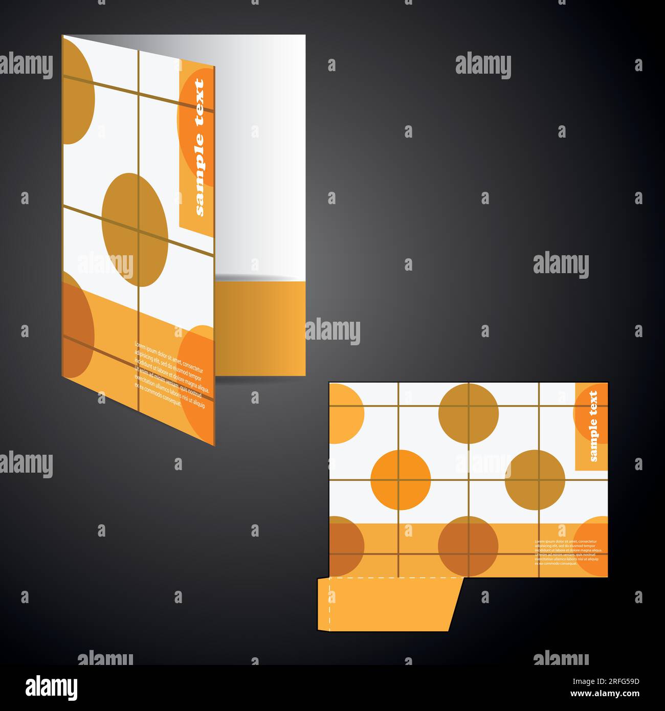 Corporate folder with die cut design Stock Vector Image & Art - Alamy