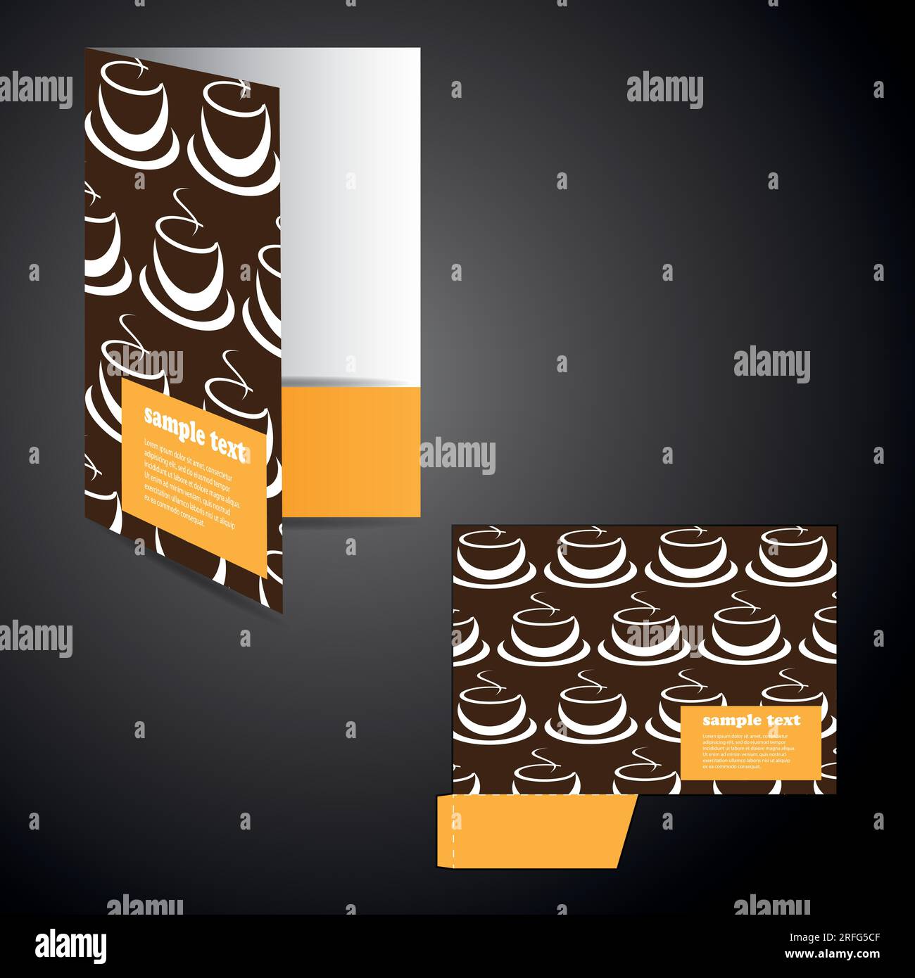 Corporate folder with die cut design Stock Vector Image & Art - Alamy