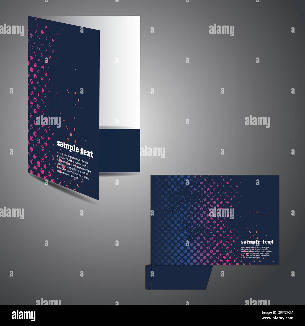Corporate folder with die cut design Stock Vector Image & Art - Alamy