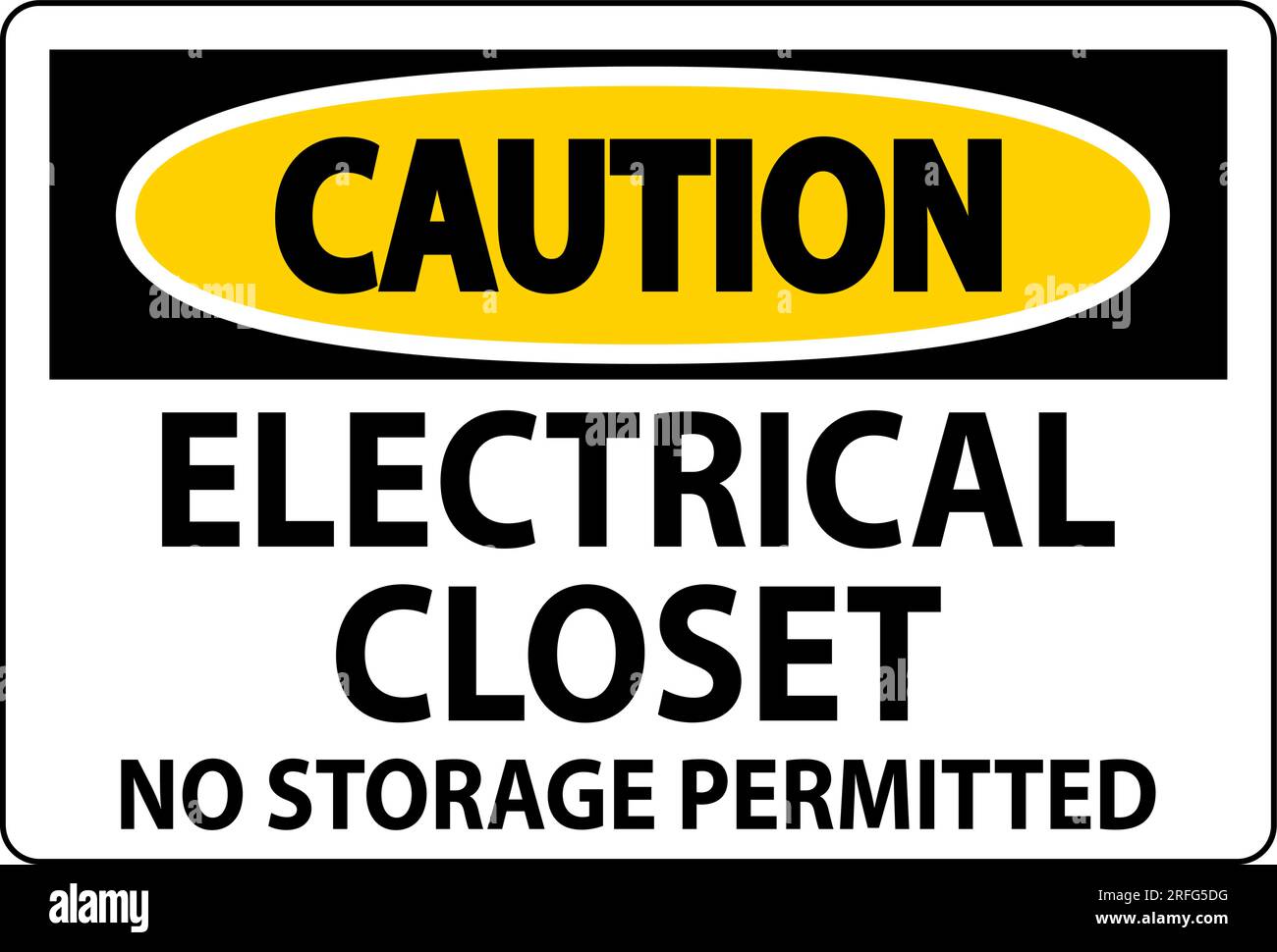 Caution Sign Electrical Closet - No Storage Permitted Stock Vector ...
