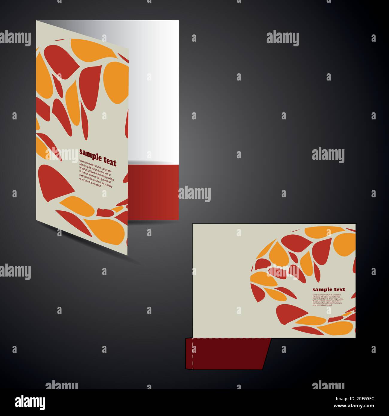 Corporate folder with die cut design Stock Vector Image & Art - Alamy