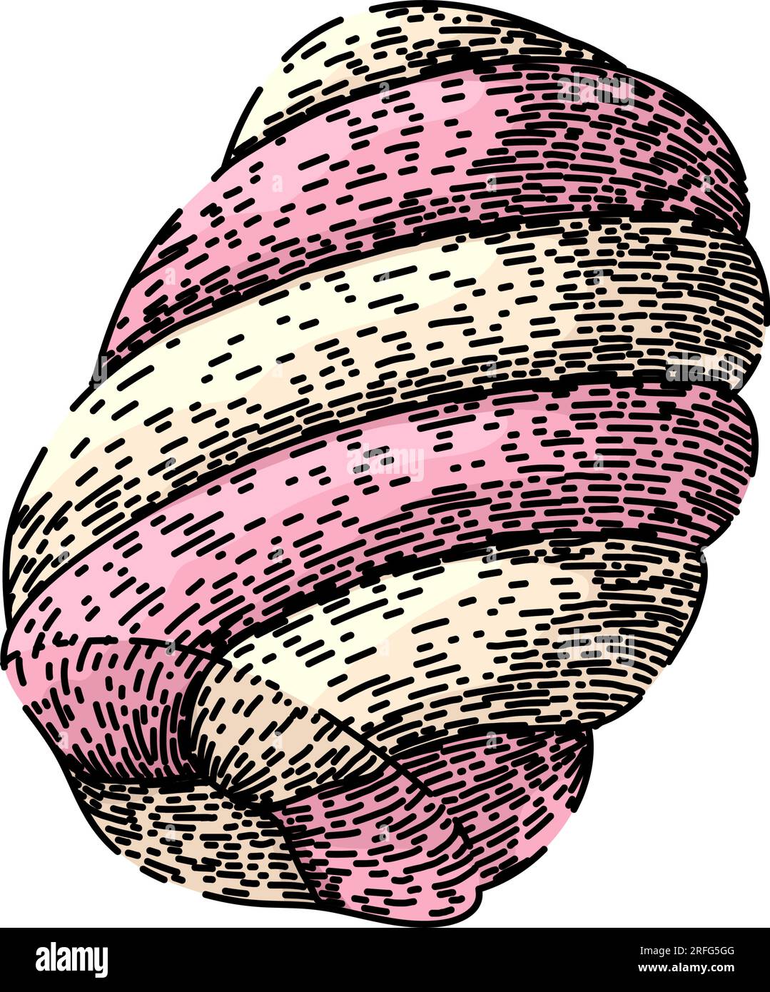 sweet marshmallow candy sketch hand drawn vector Stock Vector Image ...