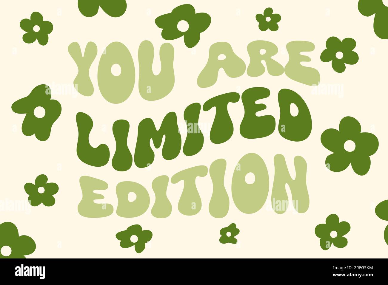 You are limited edition - groovy lettering vector design with hand ...