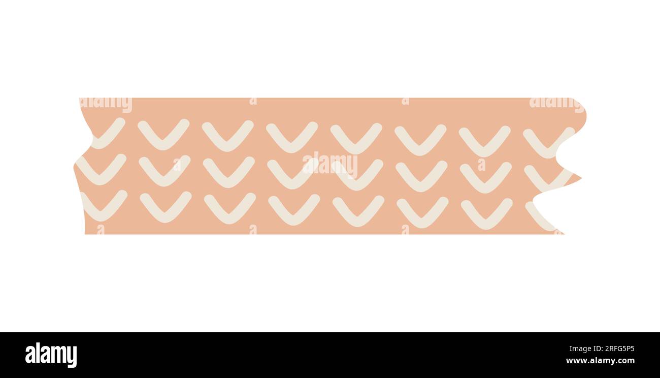 Bright scandi vector border washi pattern with check mark. Stylized ...