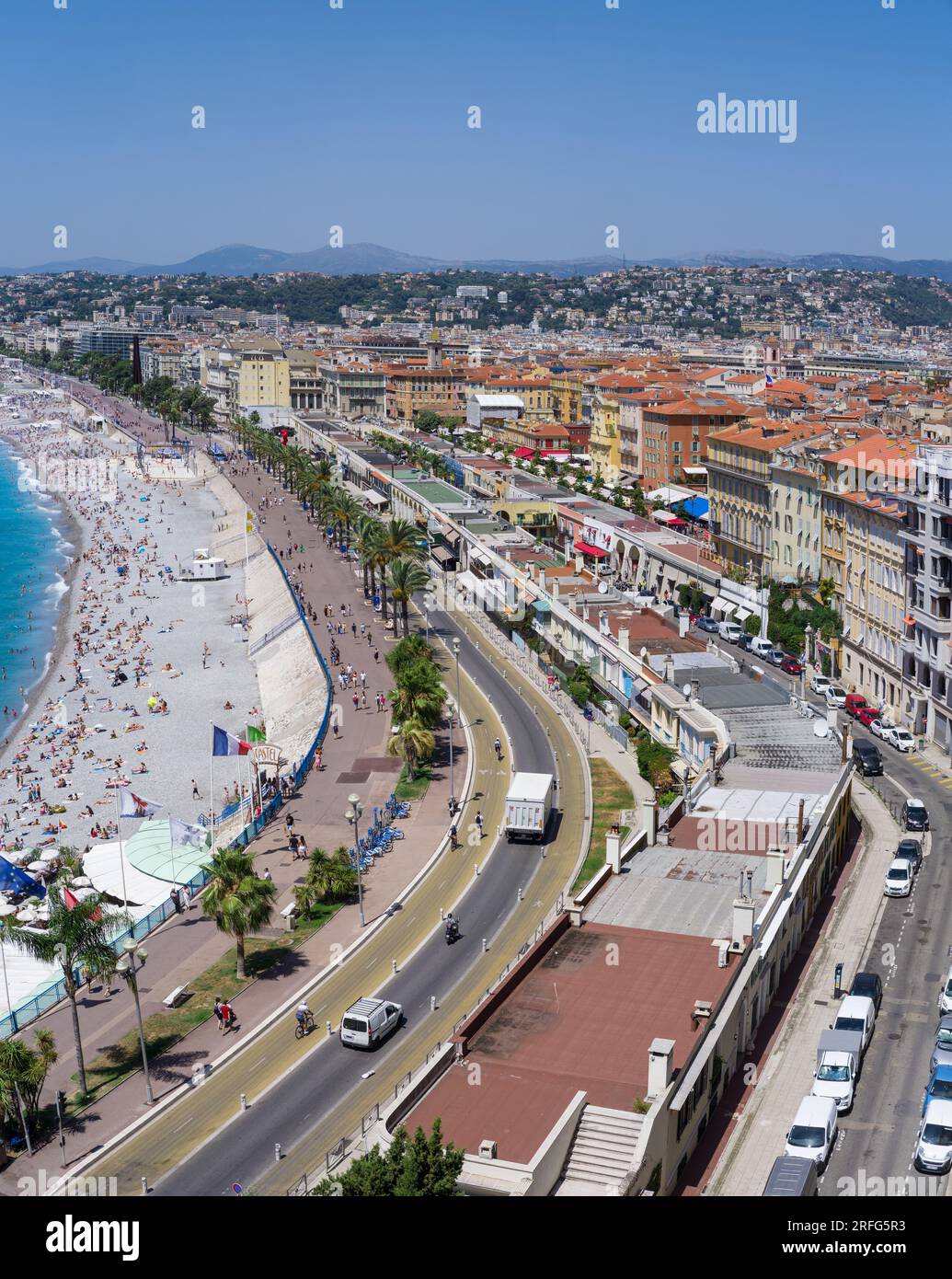 Nice France: The boulevard 'Promanade des Anglais' and the former ...