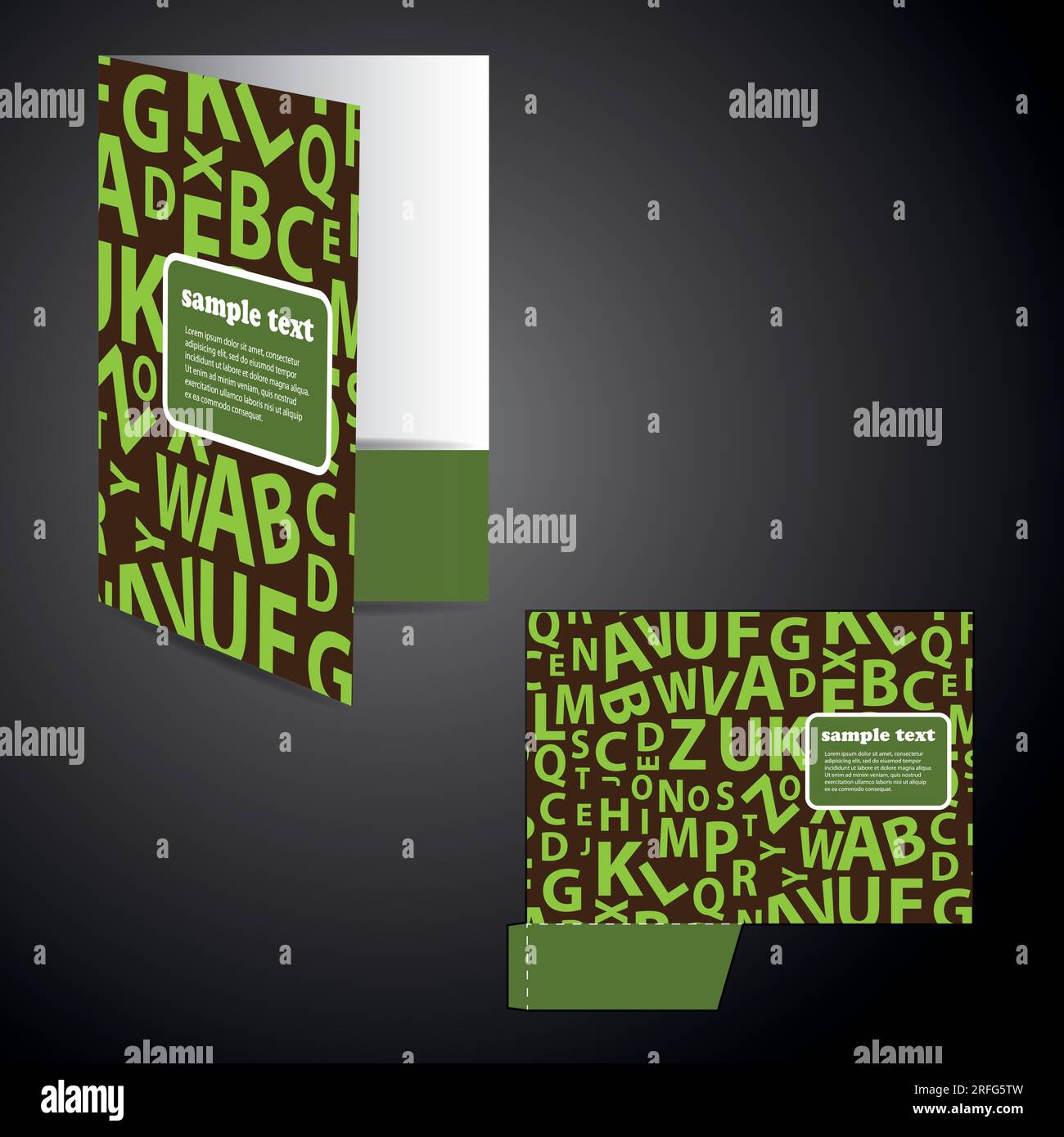 Corporate folder with die cut design Stock Vector Image & Art - Alamy