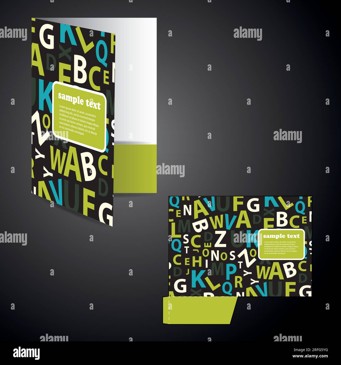 Corporate folder with die cut design Stock Vector Image & Art - Alamy