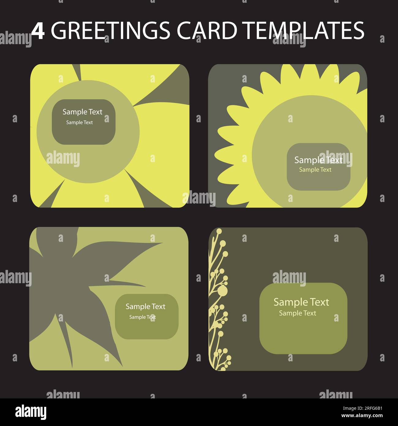 Greetings Card Templates Stock Vector Image & Art - Alamy