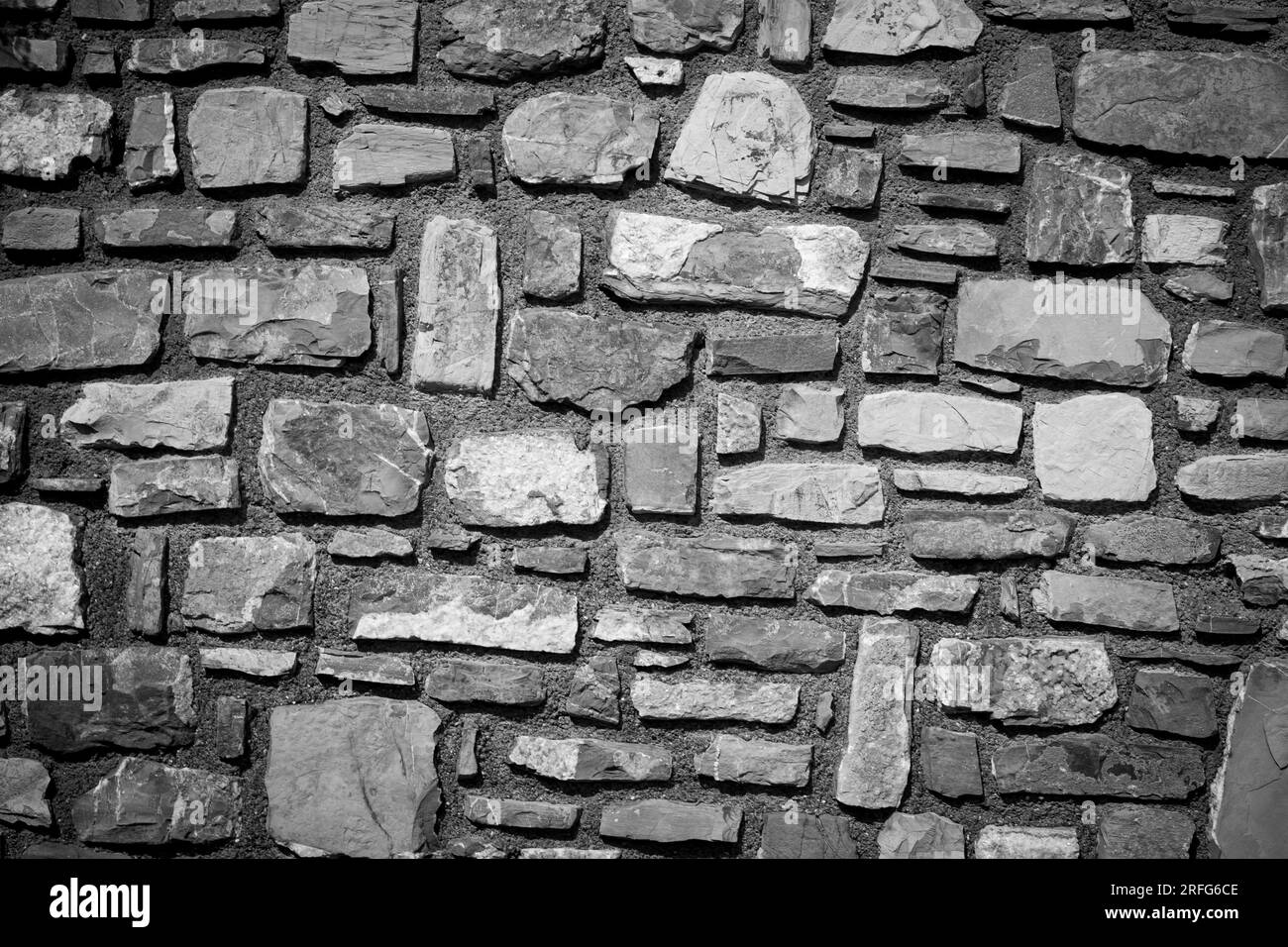 Irregular brick pattern Black and White Stock Photos & Images - Alamy