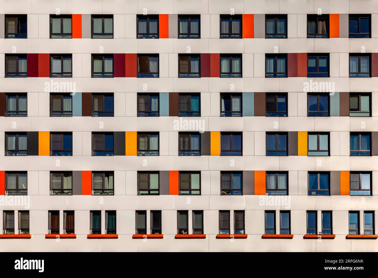 Background image wall of a modern high-rise building with windows and ...