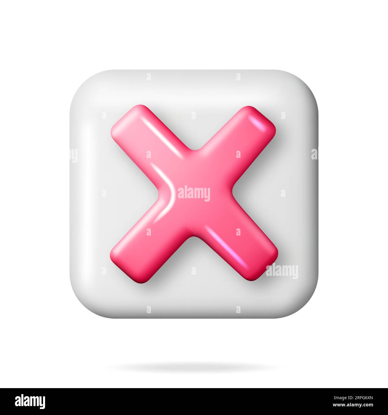 3D Wrong Button in Square Shape Stock Vector Image & Art - Alamy