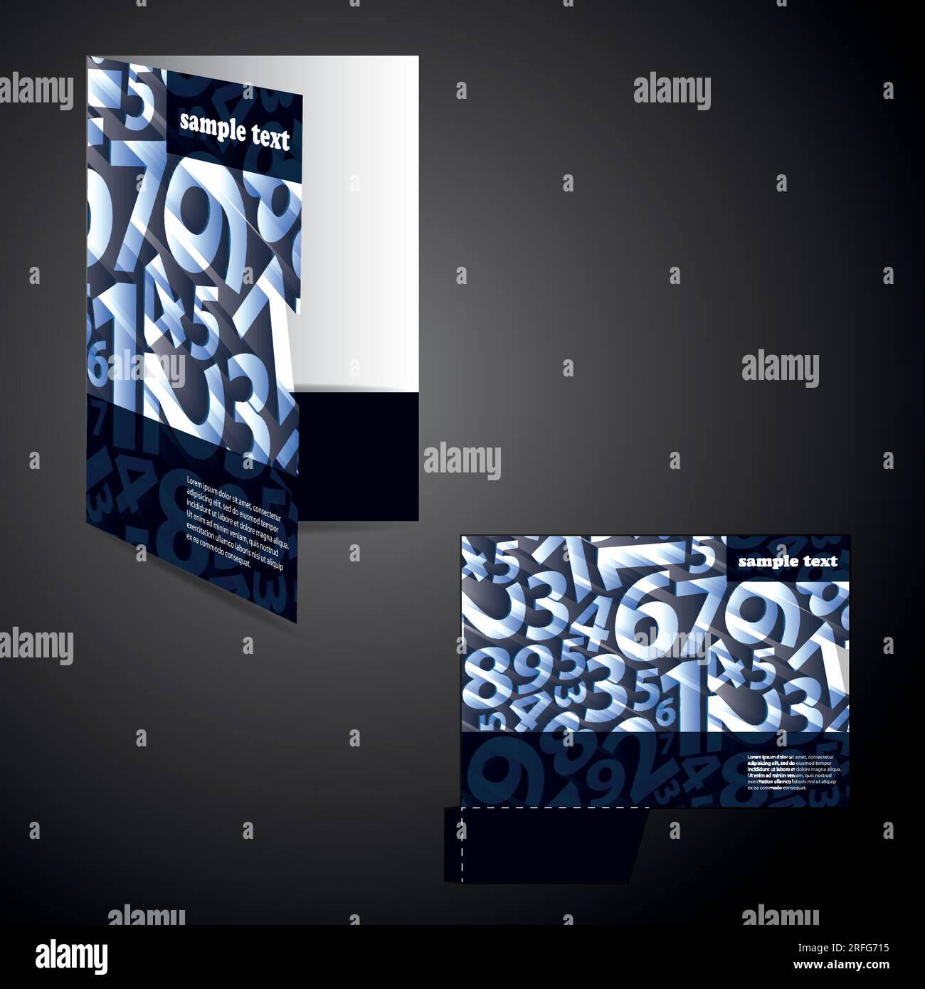 Corporate folder with die cut design Stock Vector Image & Art - Alamy