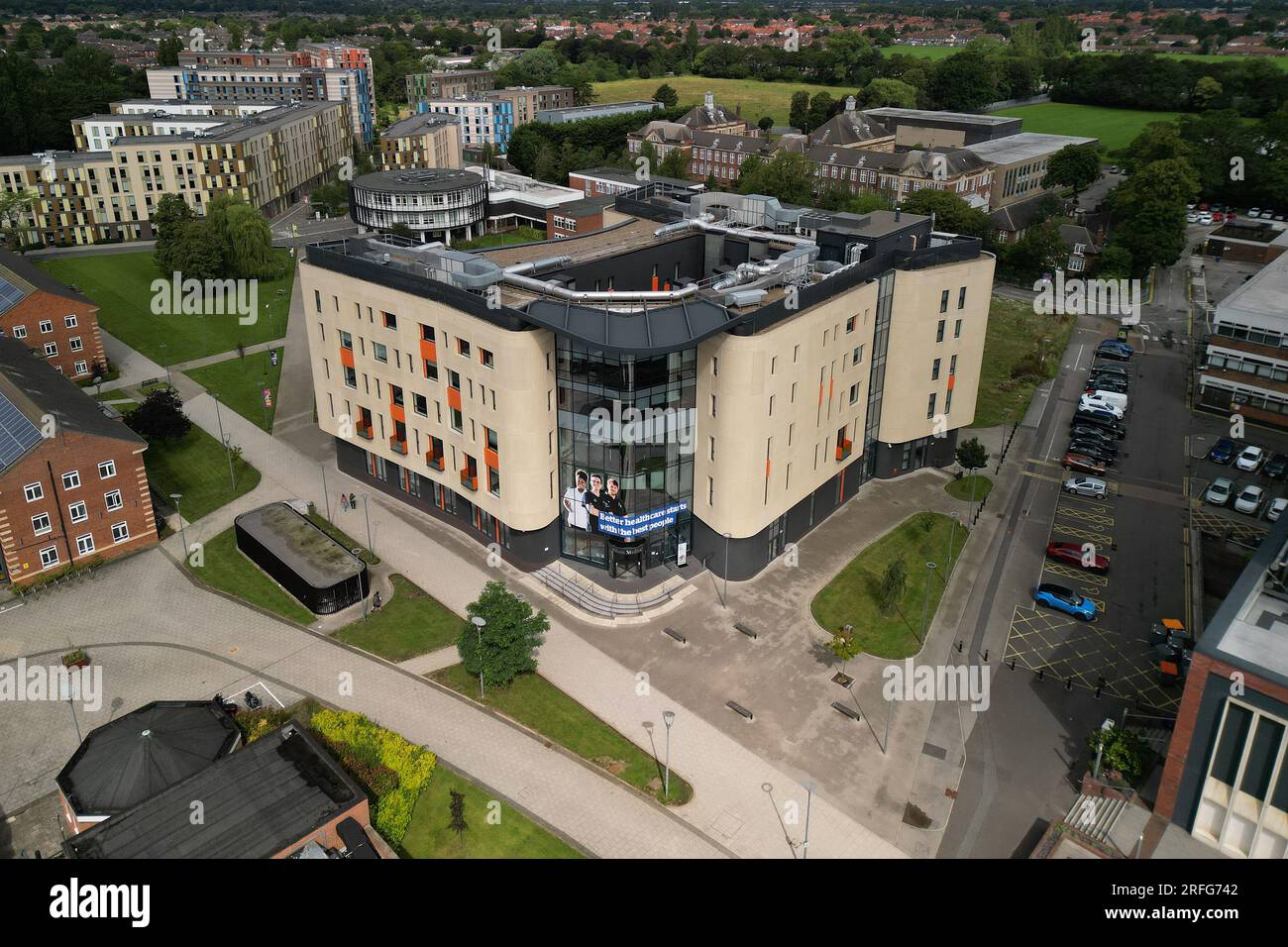Aerial view of university of Hull Campus, Cottingham road, Kingston ...