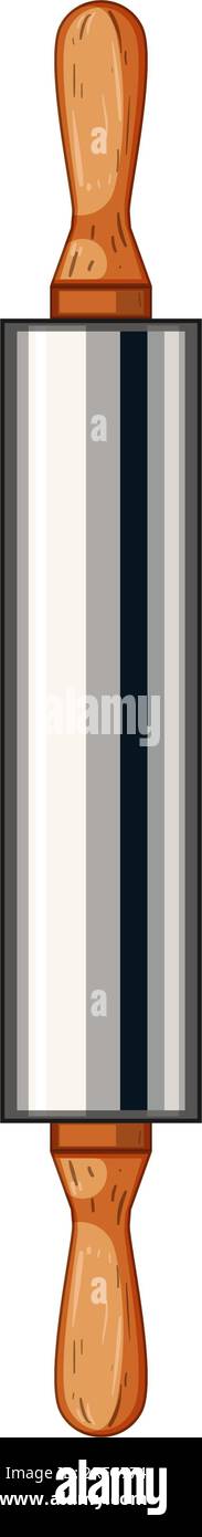 cylinder rolling pin cartoon vector illustration Stock Vector Image ...