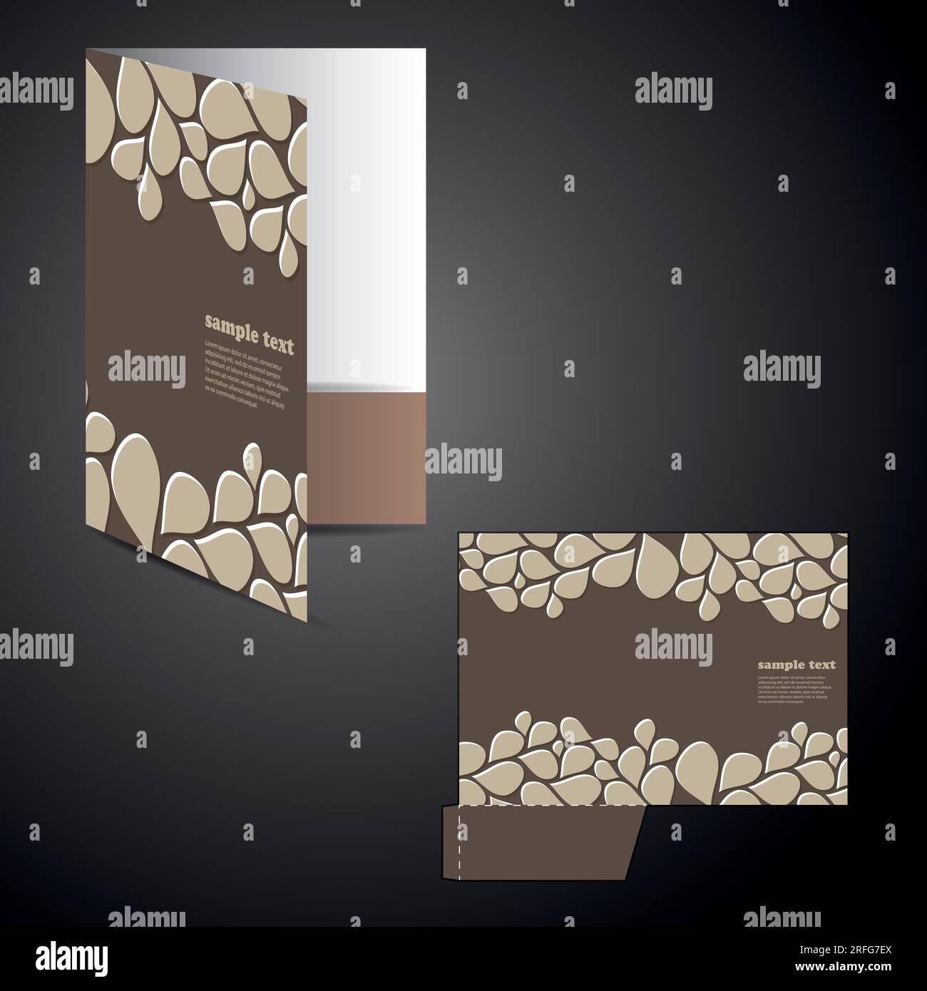 Corporate folder with die cut design Stock Vector Image & Art - Alamy