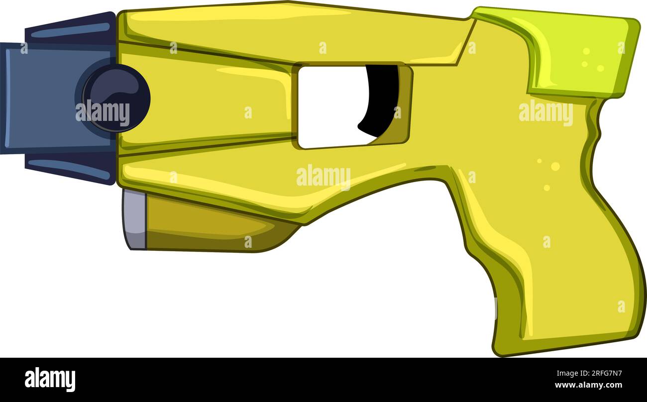 police taser gun cartoon vector illustration Stock Vector Image & Art ...