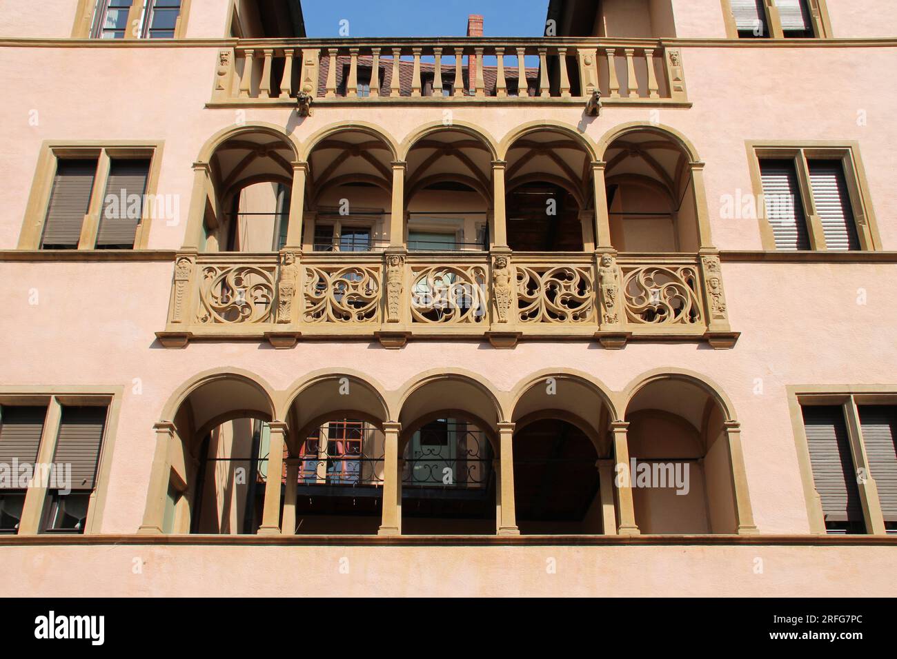 gothic mansion (maison des chevaliers de saint-jean) in colmar in ...
