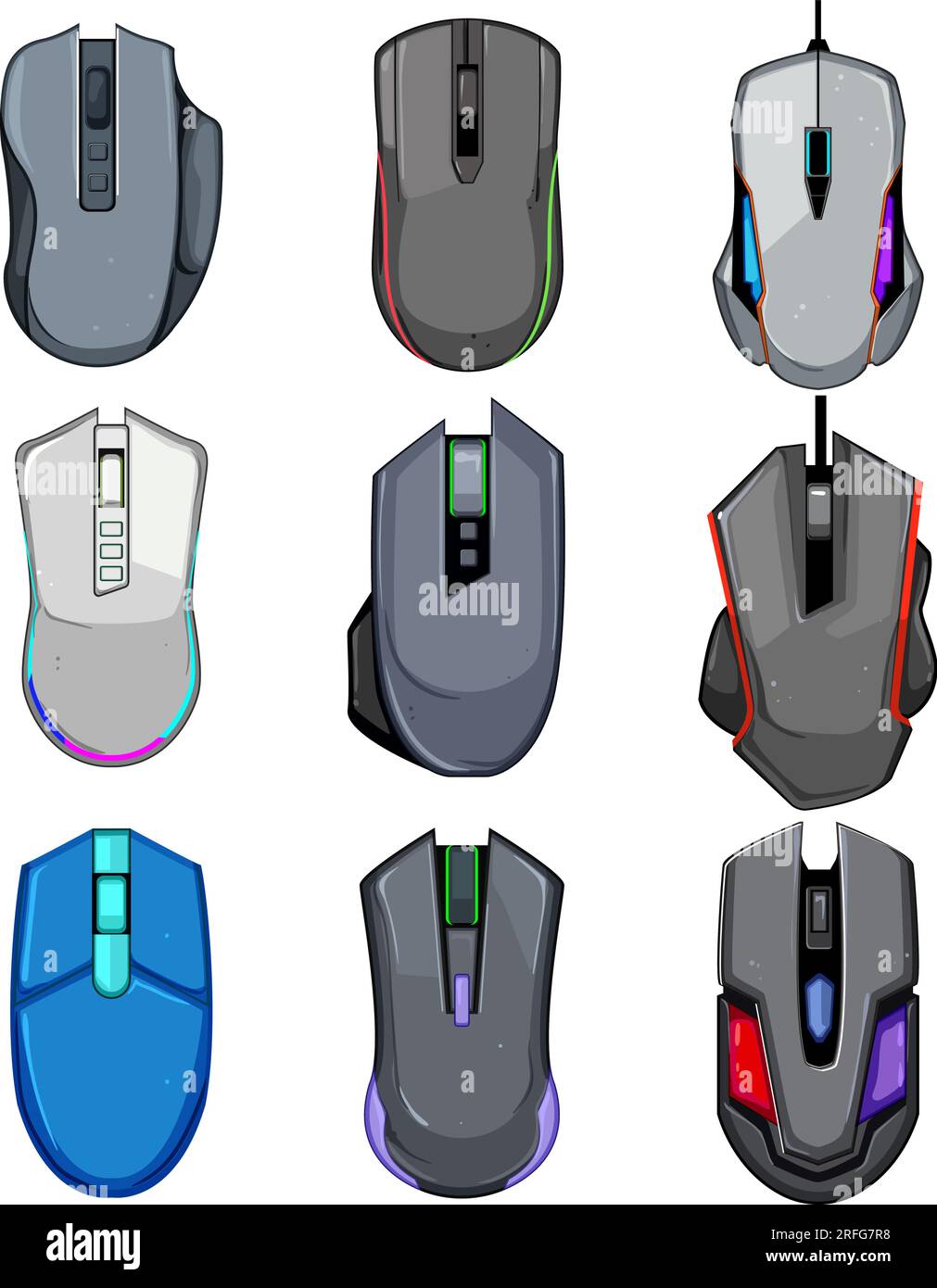 game mouse set cartoon vector illustration Stock Vector Image & Art - Alamy