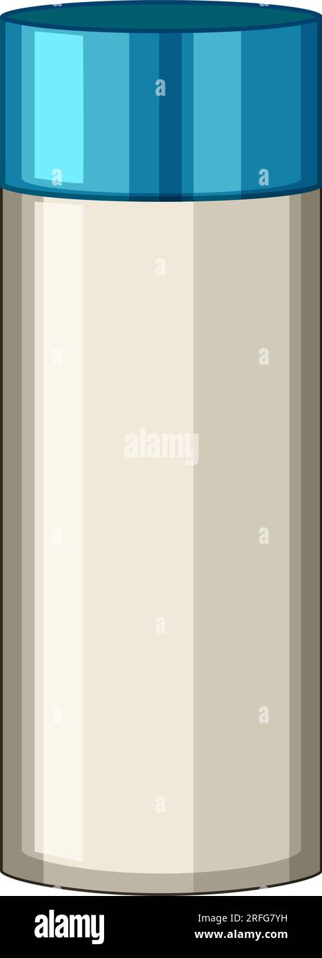 aluminum thermos bottle cartoon vector illustration Stock Vector Image ...