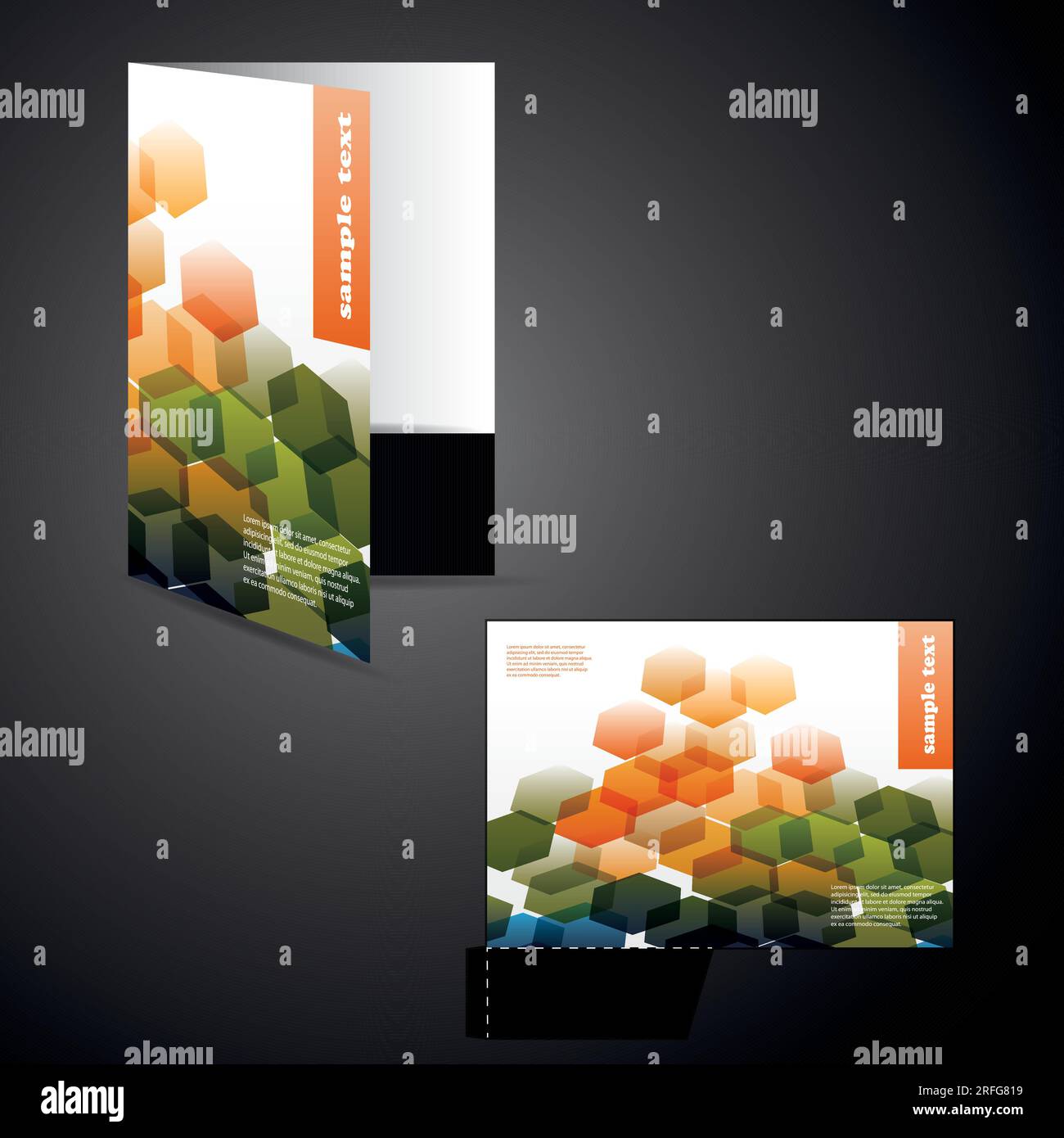 Corporate folder with die cut design Stock Vector Image & Art - Alamy