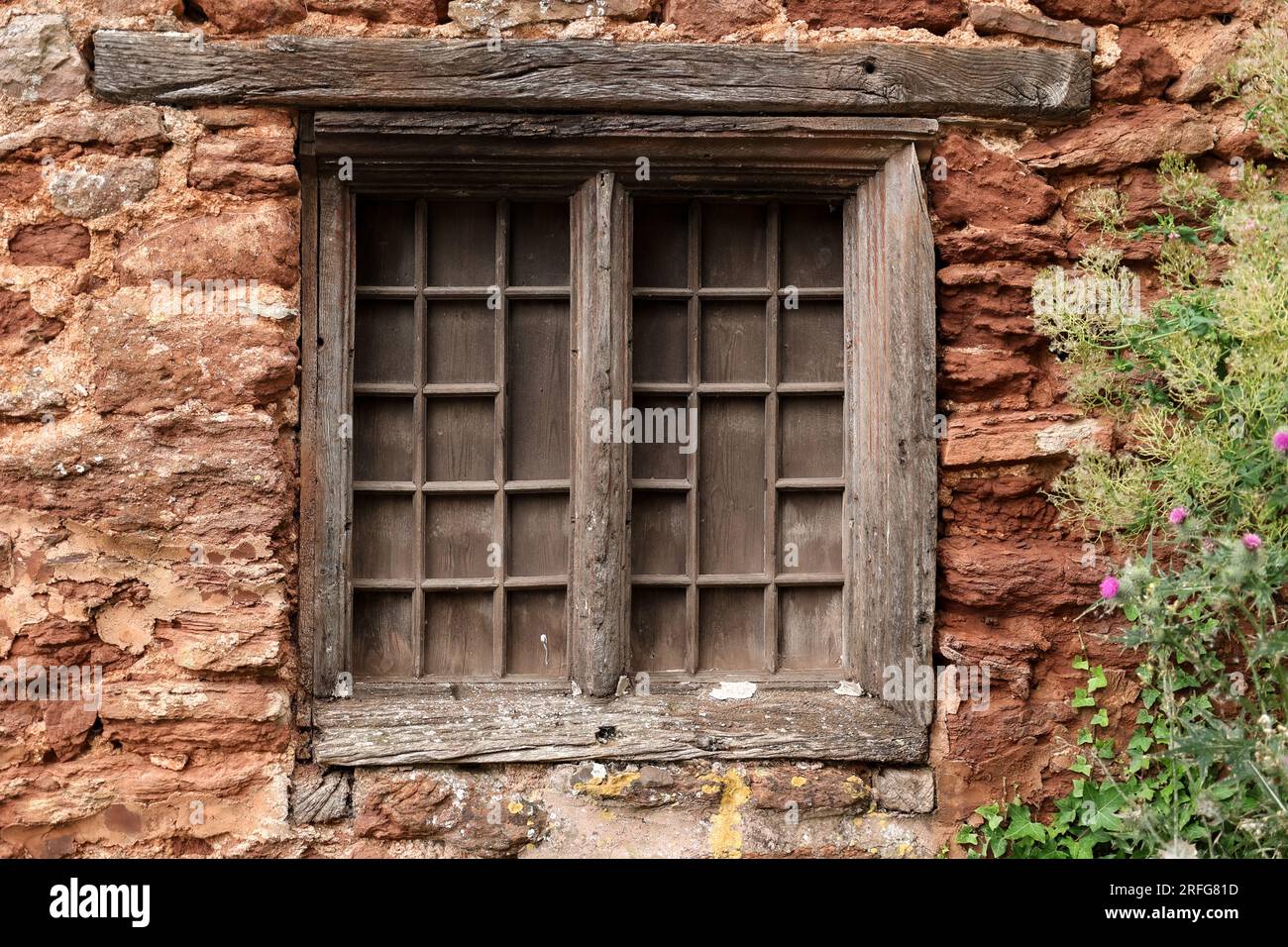 The window of an old, medieval house. View from outside Stock Photo - Alamy