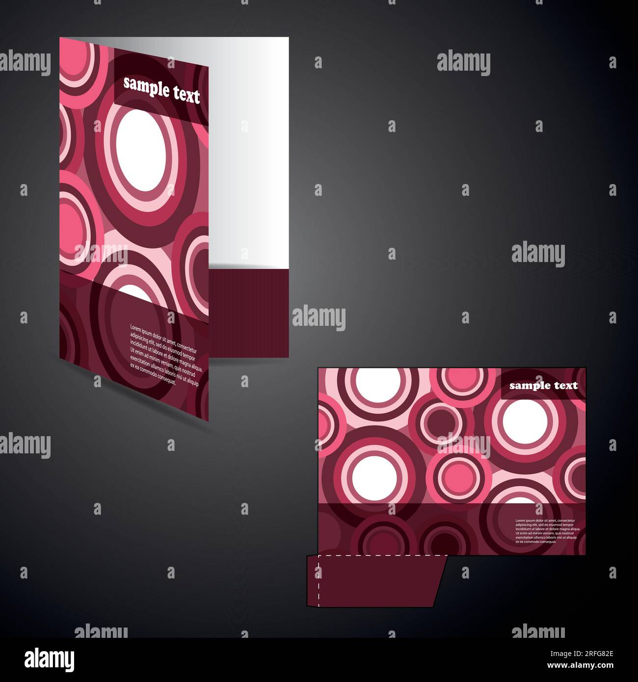 Corporate folder with die cut design Stock Vector Image & Art - Alamy
