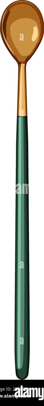 bar cocktail spoon cartoon vector illustration Stock Vector Image & Art ...