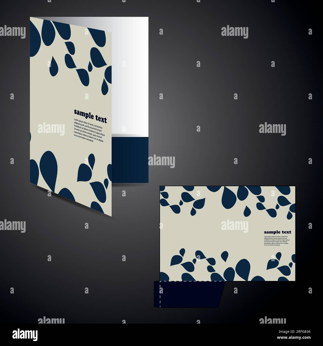 Corporate folder with die cut design Stock Vector Image & Art - Alamy