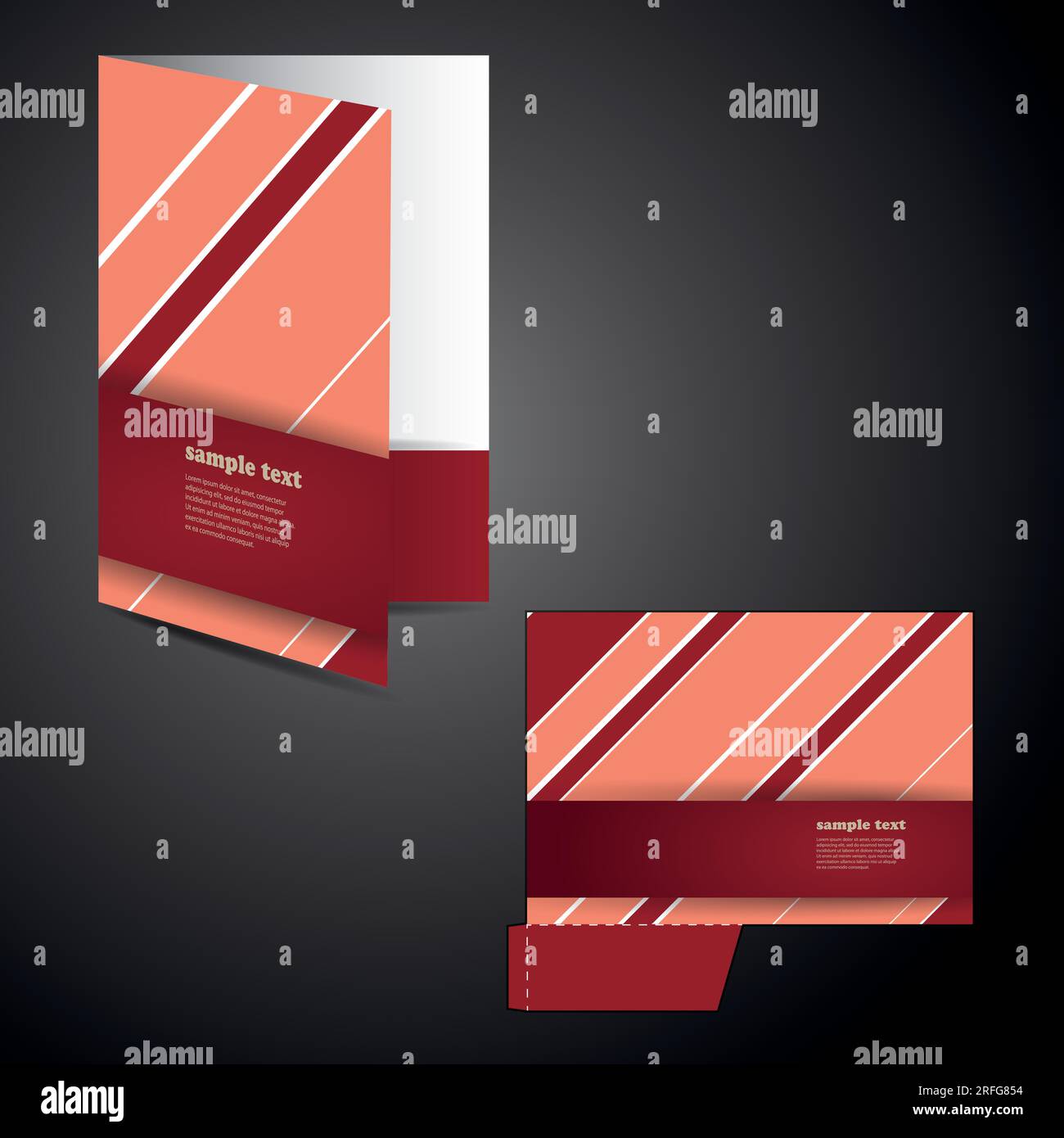 Corporate folder with die cut design Stock Vector Image & Art - Alamy