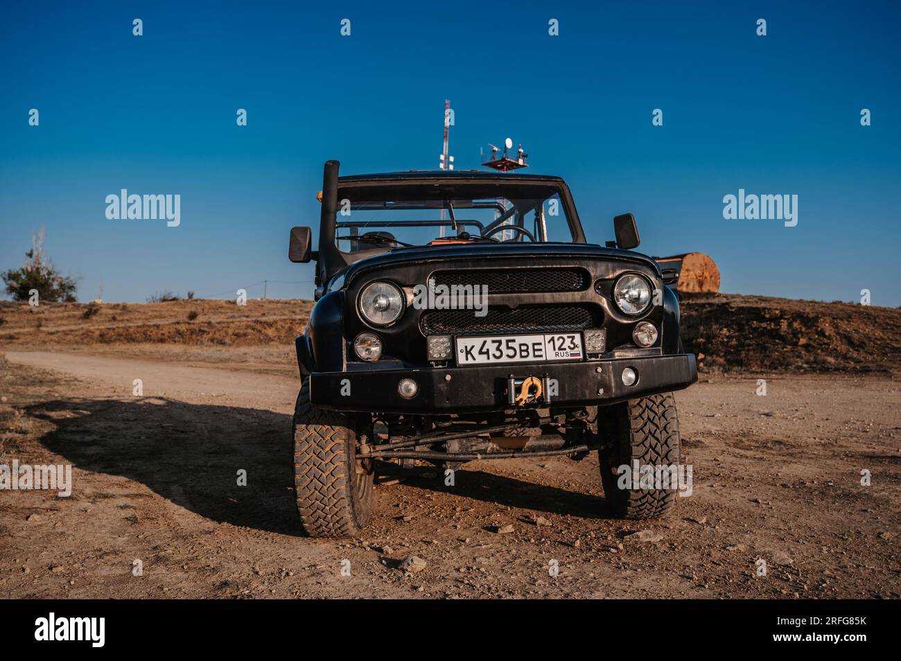 Republic of Crimea, Russia - August 24, 2021: SUV jeep for excursions ...