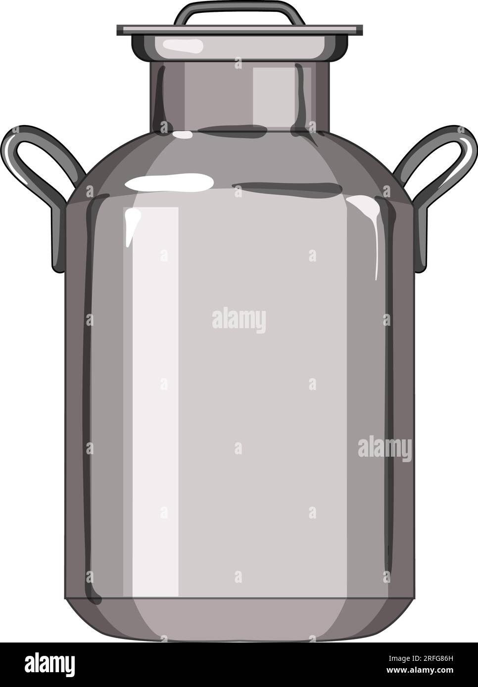 bucket metal milk can cartoon vector illustration Stock Vector Image ...