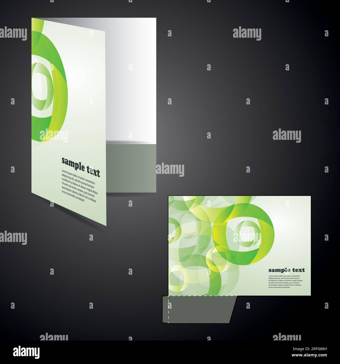 Corporate folder with die cut design Stock Vector Image & Art - Alamy