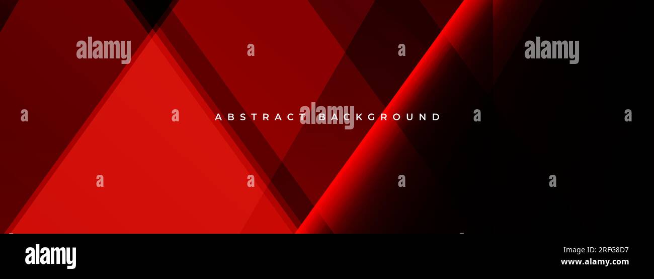 Dark red modern abstract wide banner with geometric shapes. Abstract ...