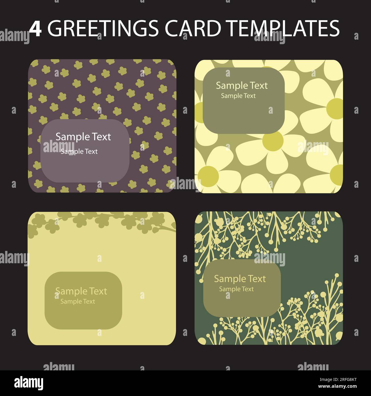 Greetings Card Templates Stock Vector Image & Art - Alamy