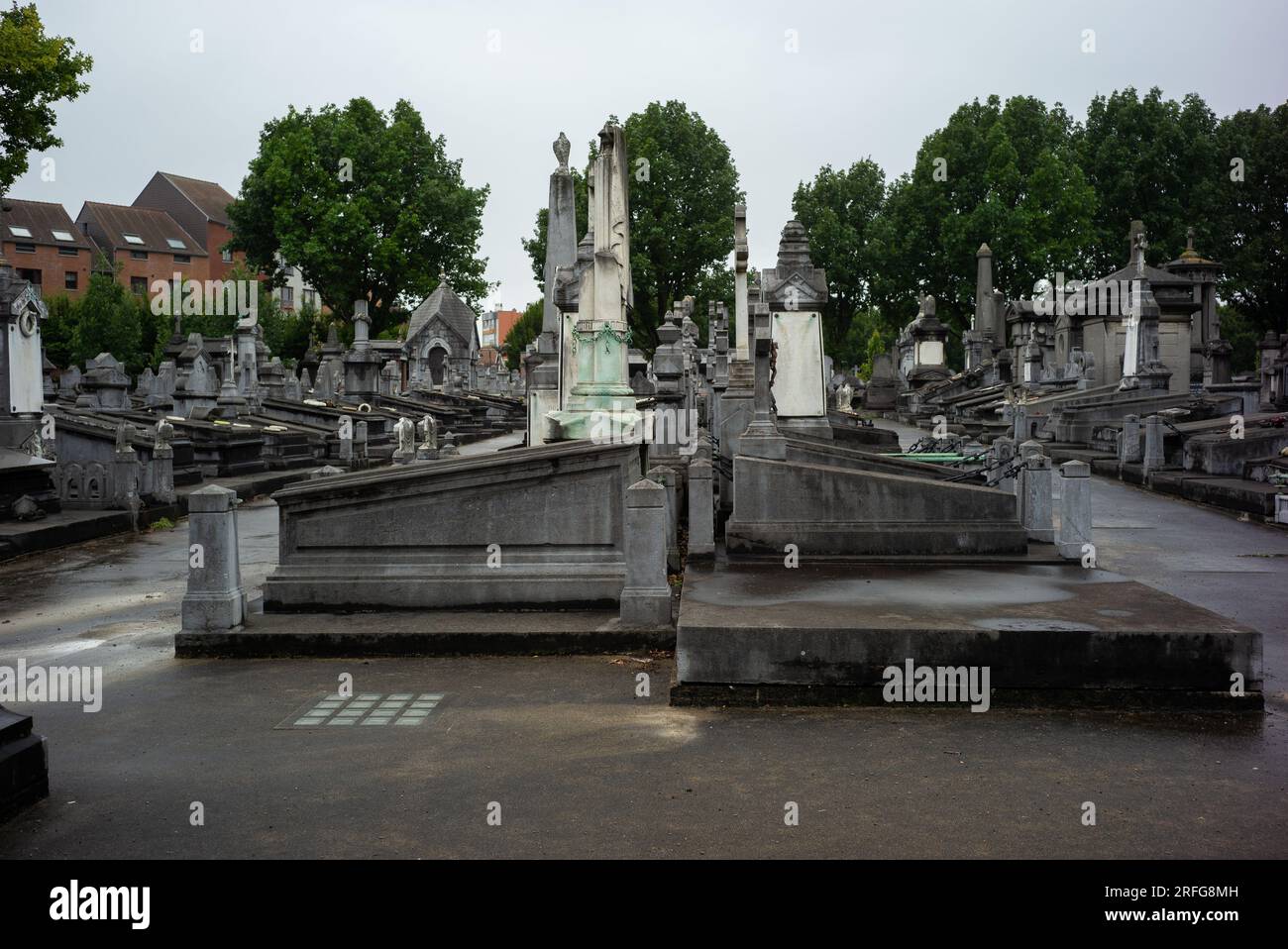 View of the Laeken Cemetery, it is of the parish type built in 1830 ...