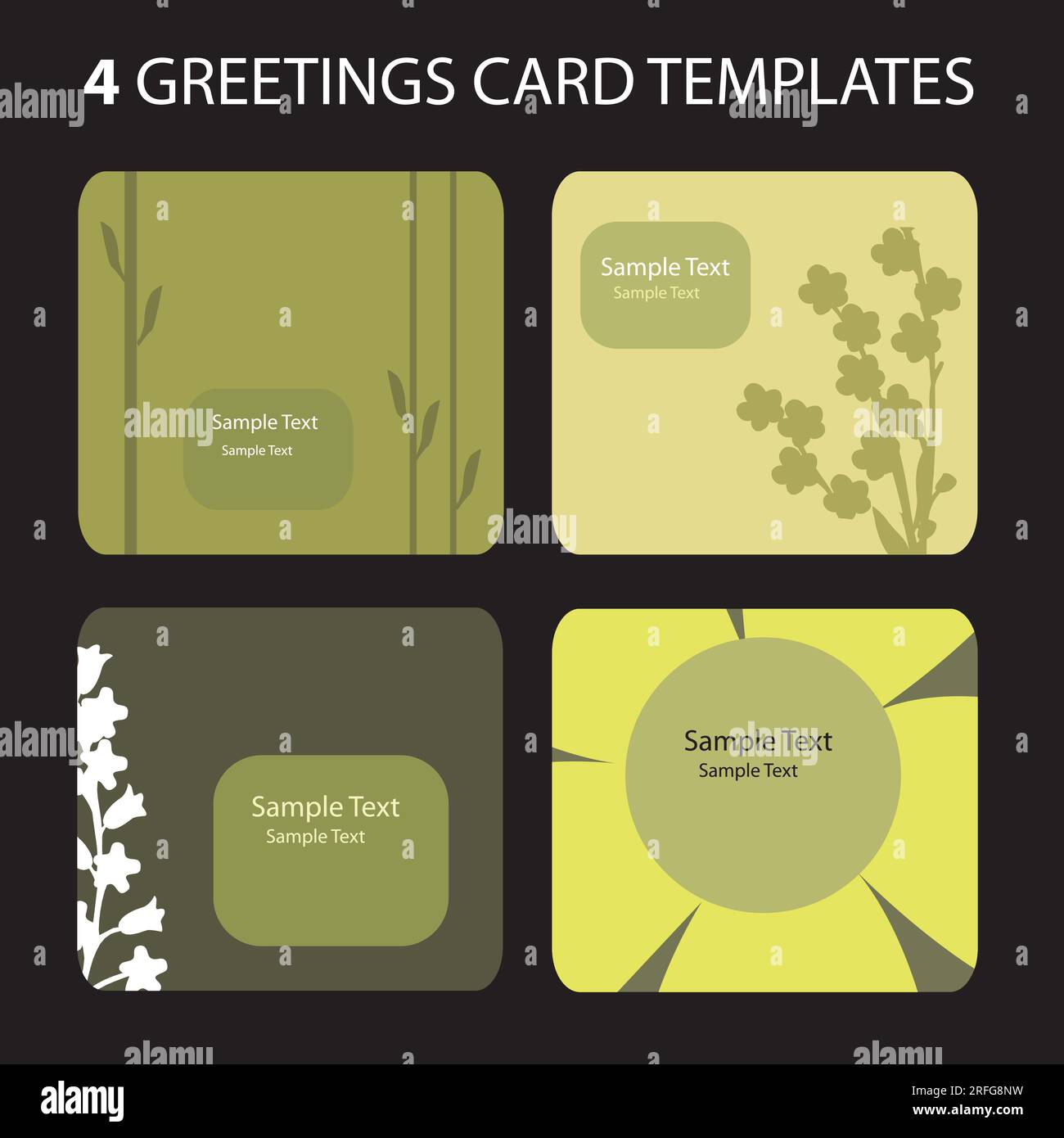 Greetings Card Templates Stock Vector Image & Art - Alamy