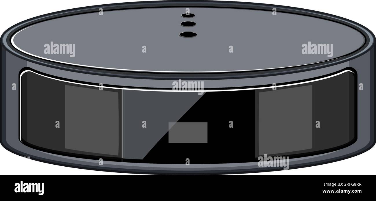 hair robot vacuum cleaner cartoon vector illustration Stock Vector ...