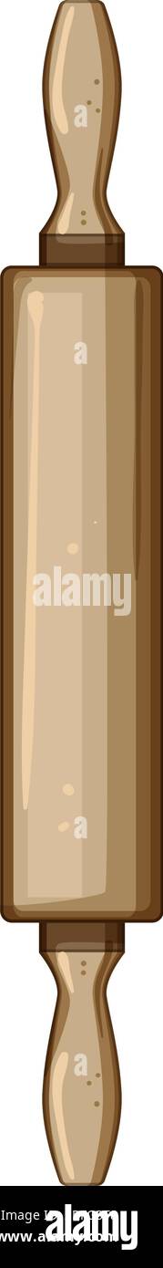 kitchen rolling pin cartoon vector illustration Stock Vector Image ...