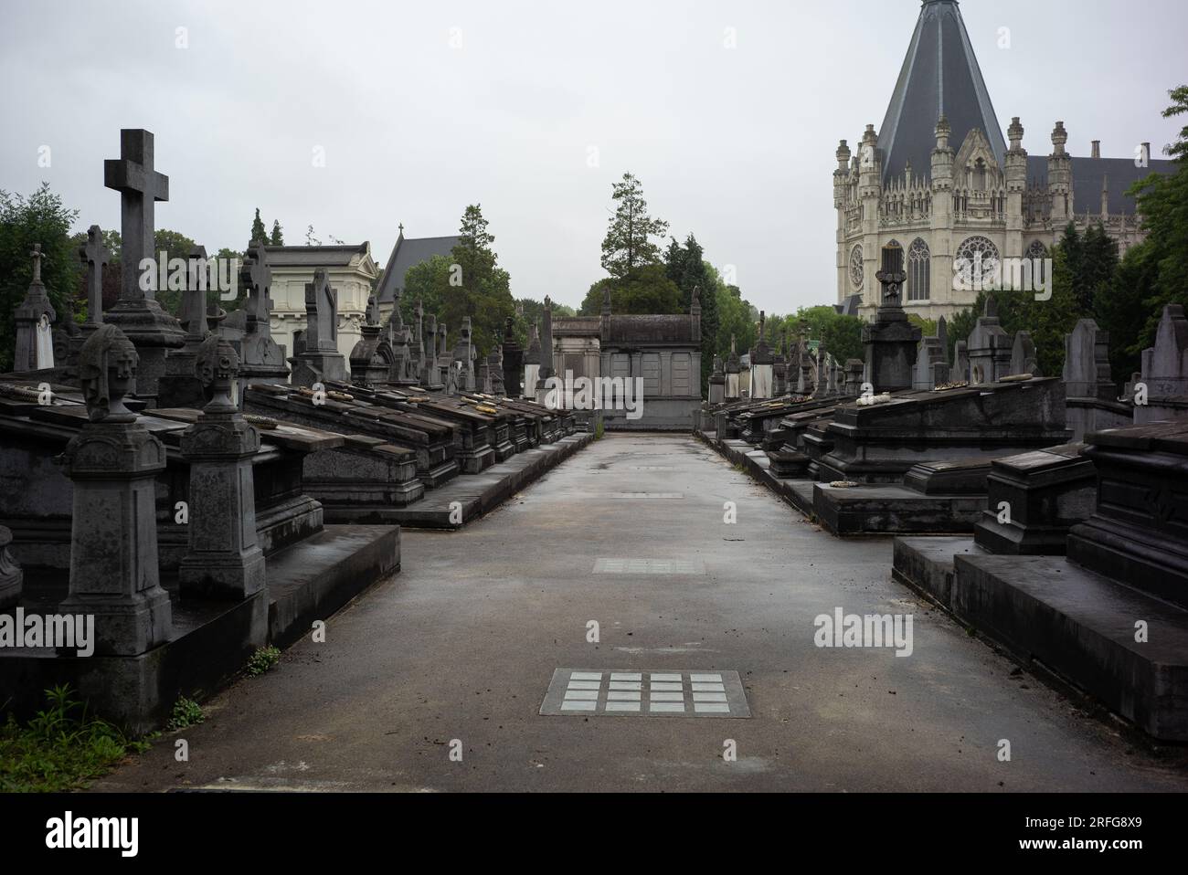 View of the Laeken Cemetery, it is of the parish type built in 1830 ...