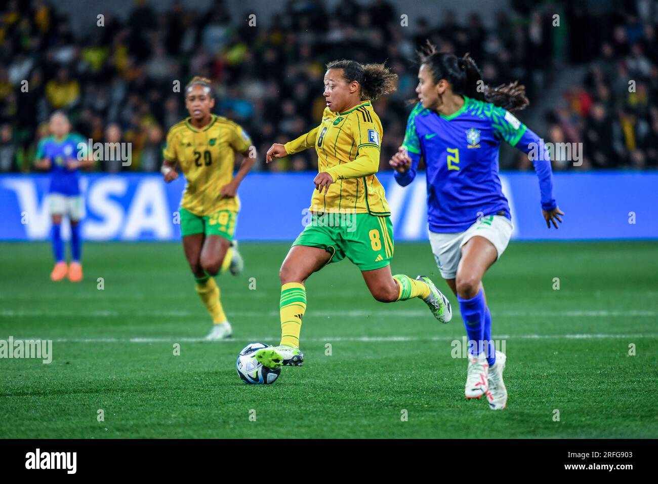 Drew Spence of Jamaica is seen in action during the FIFA Women's World ...