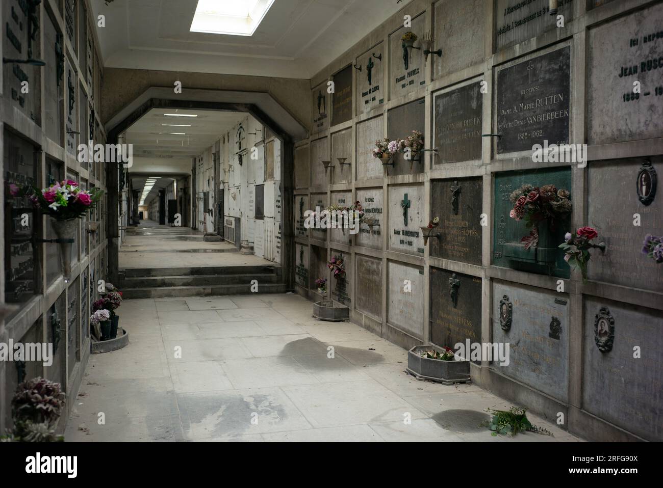 View of the Laeken Cemetery, it is of the parish type built in 1830 ...