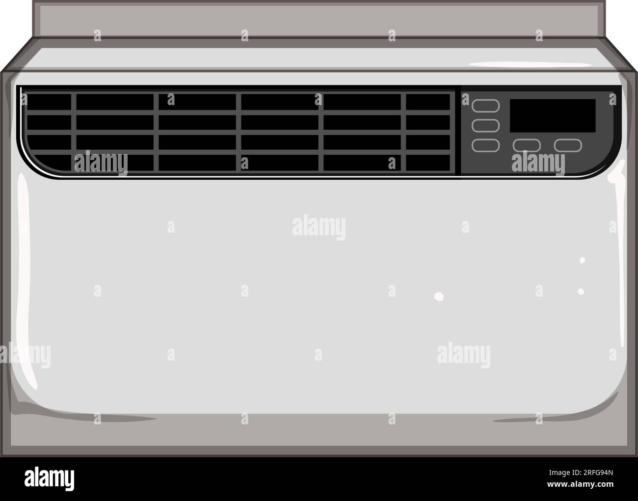 control air conditioner cartoon vector illustration Stock Vector Image ...