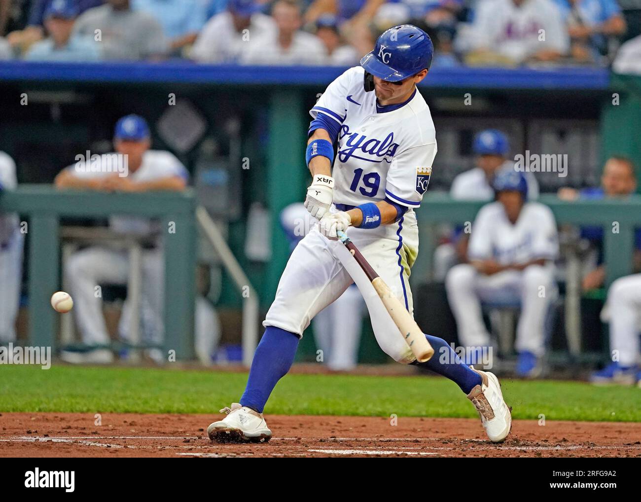AUG 02, 2023: Kansas City Royals second baseman Michael Massey (19 ...